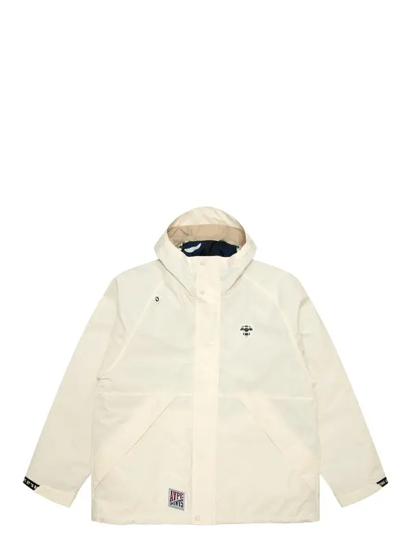 AAPE BY *A BATHING APE Moonface Logo Hooded Down Jacket 'ivory - Cream