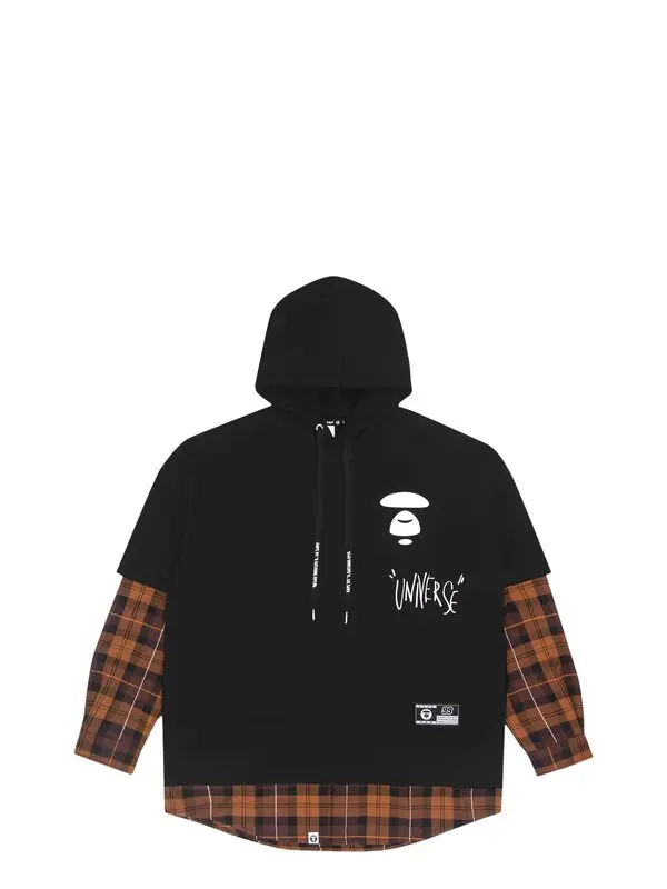AAPE Moonface Layered Hoodie - Black