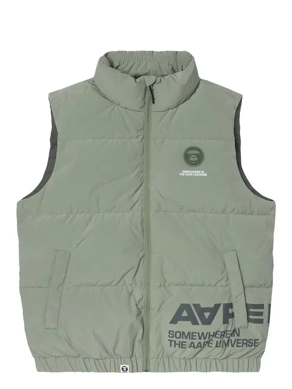 AAPE Moonface Patch Down Vest 'khaki/light - Tan