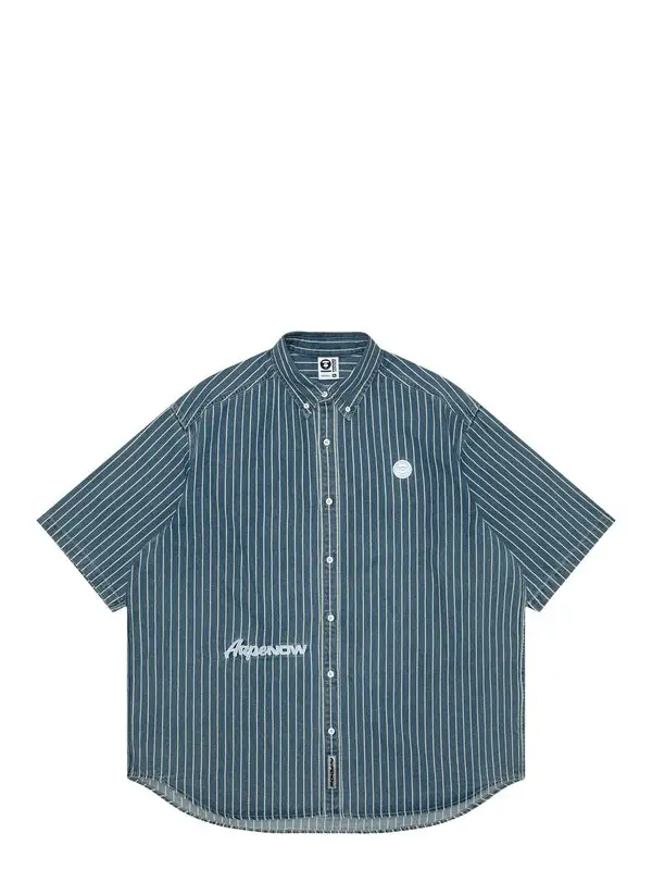 AAPE BY *A BATHING APE Now Moonface Logo Shirt /white - Blue