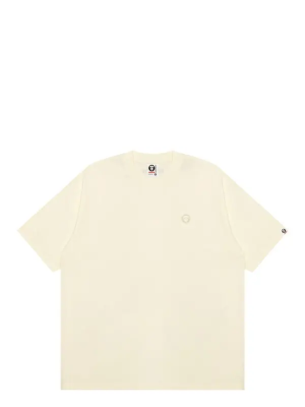 AAPE Now Moonface Logo Short Sleeve Tee 'ivory - Cream