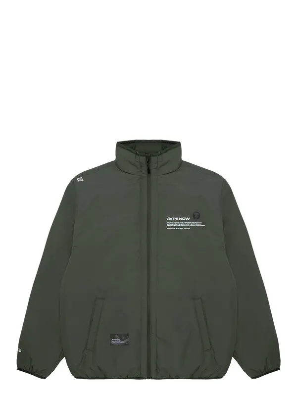 AAPE Moonface Patch Zip-up Jacket 'khaki/grey - Tan
