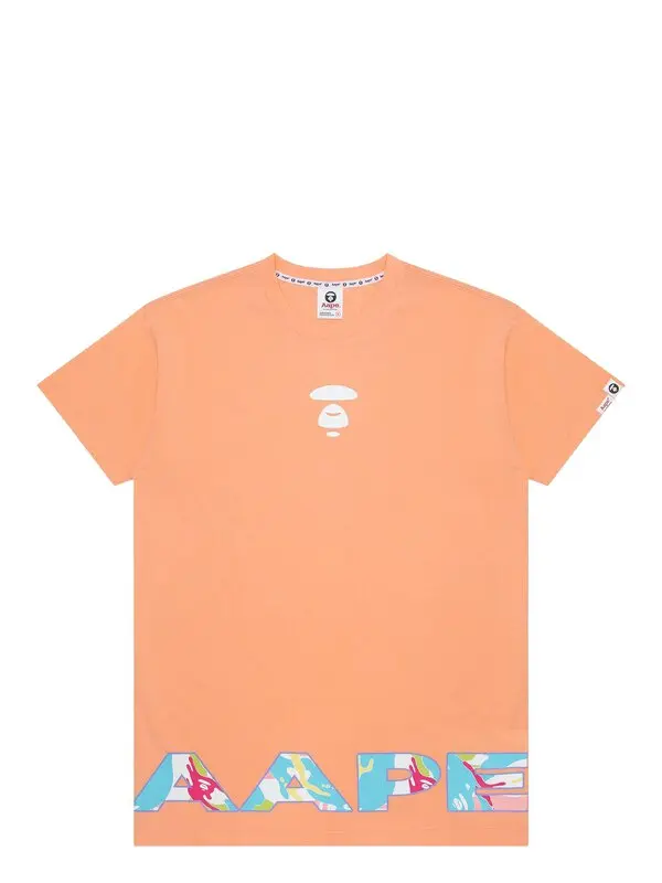 AAPE Moonface Printed Tee /light - Orange