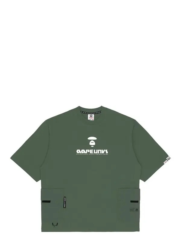 AAPE Moonface Flap Pocket Tee 'khaki - Tan