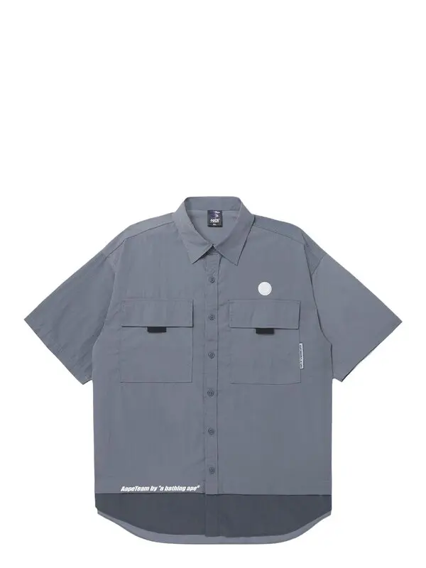 AAPE Moonface Patch Short-sleeve Nylon Shirt /light - Grey