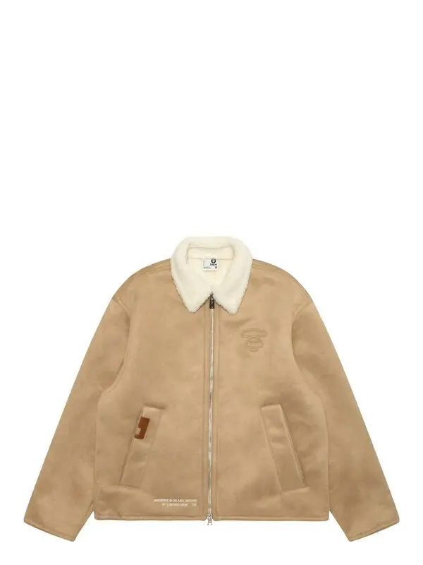 AAPE BY *A BATHING APE Moonface Zip-up Jacket 'beige/brown - Tan