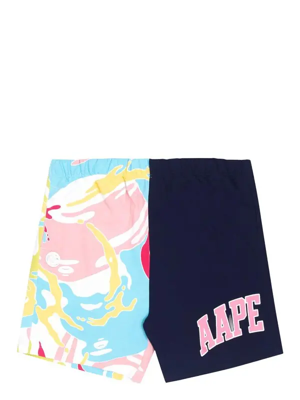 AAPE Panelled Sweat Shorts 'navy - Blue