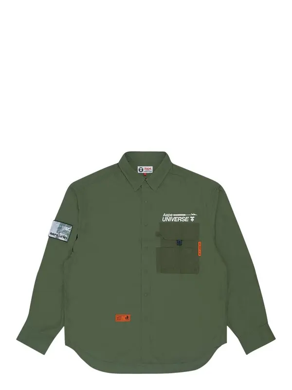 AAPE BY *A BATHING APE Chest Pocket Shirt 'khaki/dark - Tan