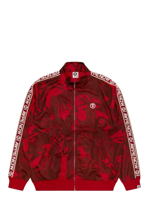 AAPE Now Moonface Camo Zip-up Jacket /multi - Red