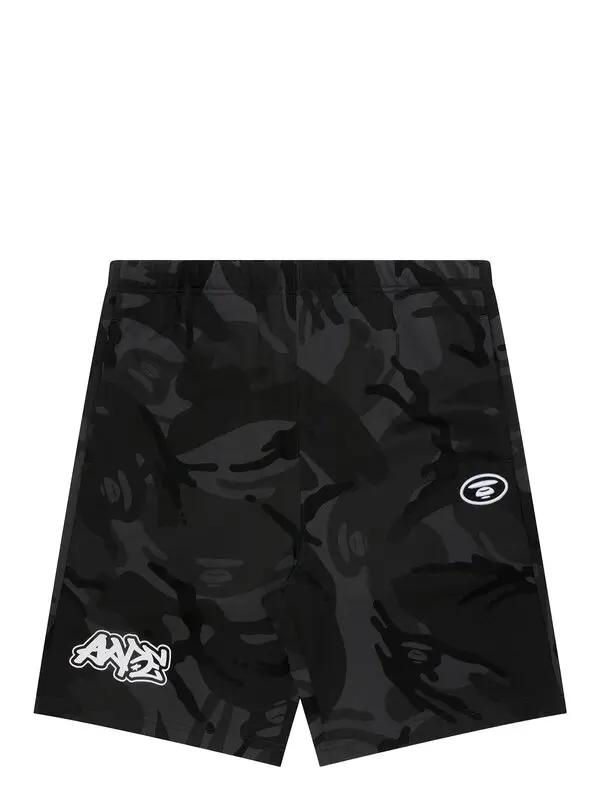 AAPE BY *A BATHING APE Moonface Sweatshorts /multi - Black