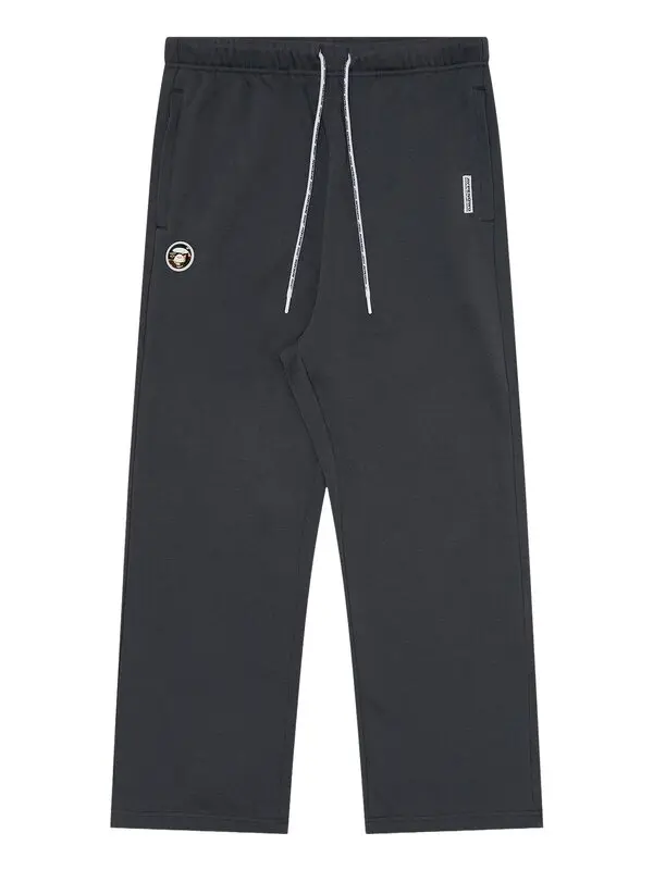 AAPE BY *A BATHING APE Moonface Patch Straight Sweatpants - Grey