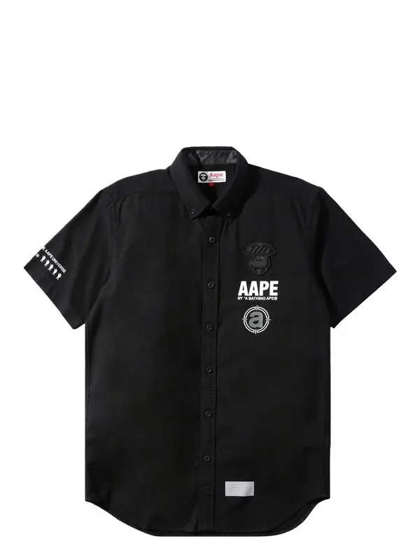 AAPE Badge Appliqué Logo Button-down Shirt - Black