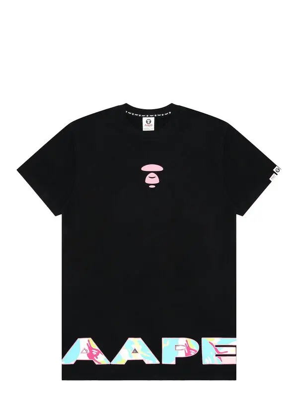 AAPE Moonface Printed Tee - Black