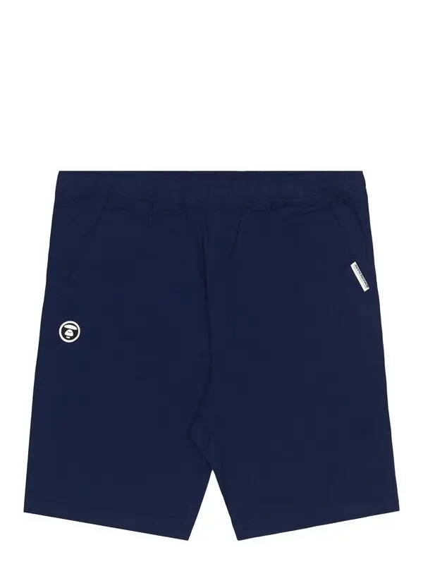 AAPE BY *A BATHING APE Moonface Embroidered Twill Shorts 'navy - Blue