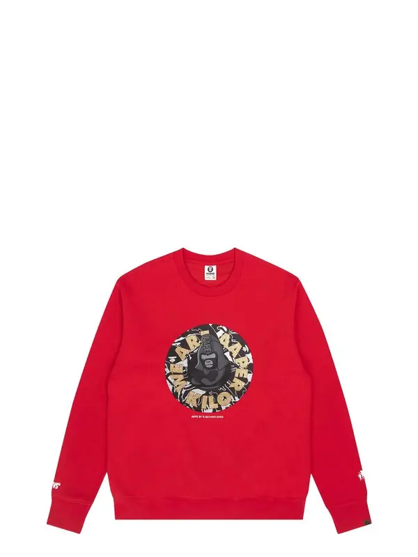 AAPE BY *A BATHING APE Graphic Sweatshirt - Red