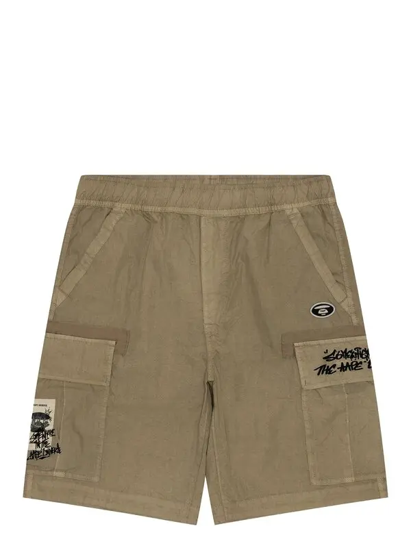 AAPE Moonface Cargo Shorts 'beige/grey - Tan