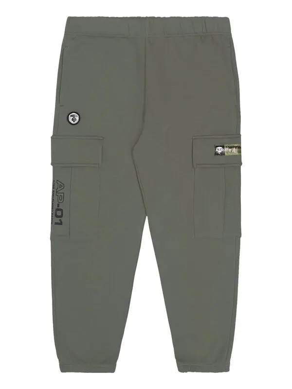 AAPE Moonface Cargo Sweatpants 'khaki/grey - Tan