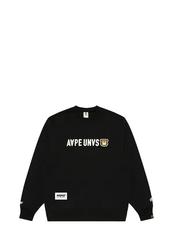 AAPE R Crew Neck Sweatshirt - Black