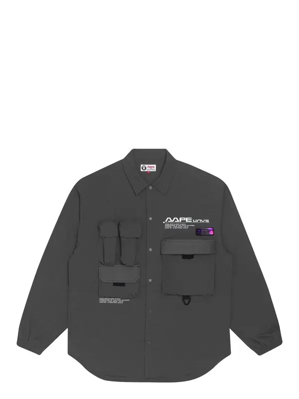 AAPE BY *A BATHING APE Printed Shirt /dark - Grey