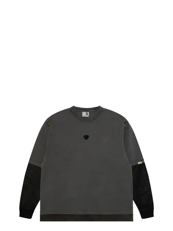 AAPE Moonface Logo Long Sleeve Tee /light - Black