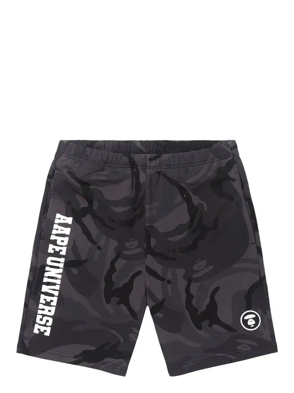 AAPE BY *A BATHING APE Moonface Patch Sweat Shorts /multi - Black