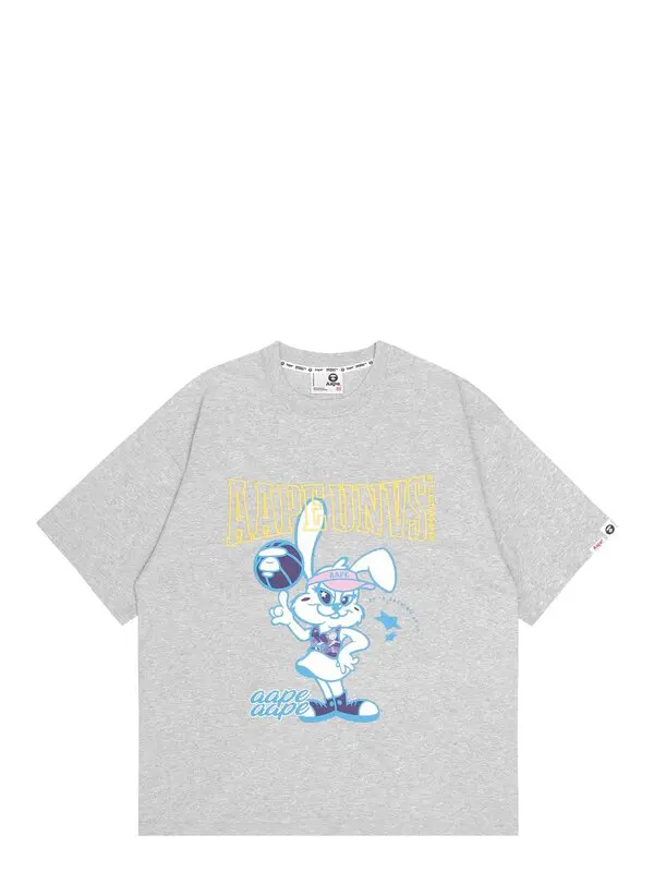 AAPE Moonface Bunny Graphic Tee /heather - Grey