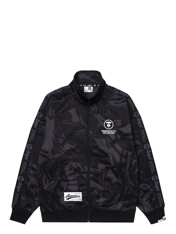 AAPE Moonface Embroidered Track Jacket /multi - Black