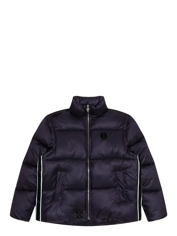 AAPE BY *A BATHING APE Moonface Patch Reversible Puffer Jacket /purple - Grey