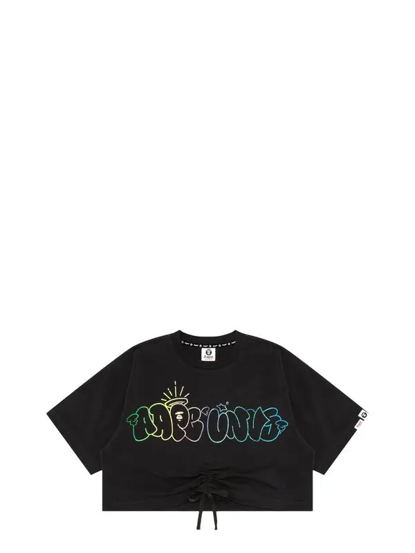 AAPE BY *A BATHING APE Moonface Gradient Cropped Top /dark - Grey