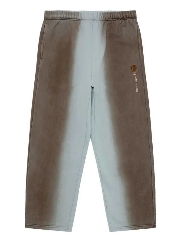 AAPE BY *A BATHING APE Moonface Logo Sweat Pants /brown - Blue