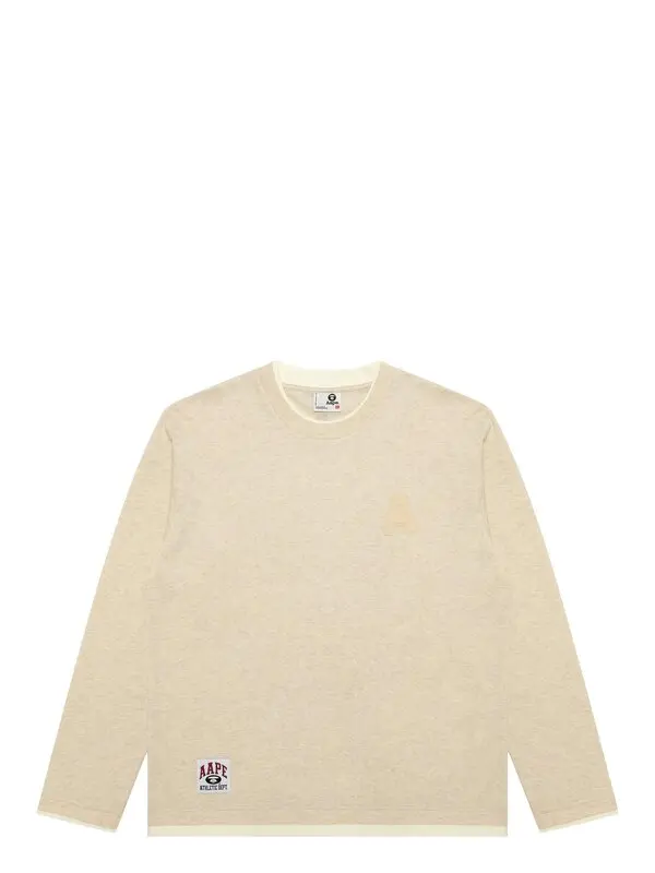 AAPE A' Long Sleeve Tee 'beige/heather - Tan