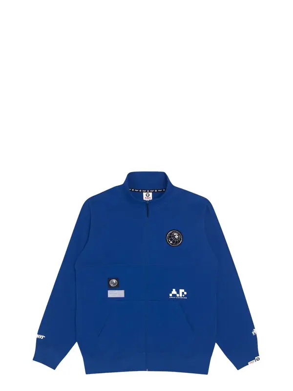 AAPE BY *A BATHING APE Logo Zip-up Sweater - Blue