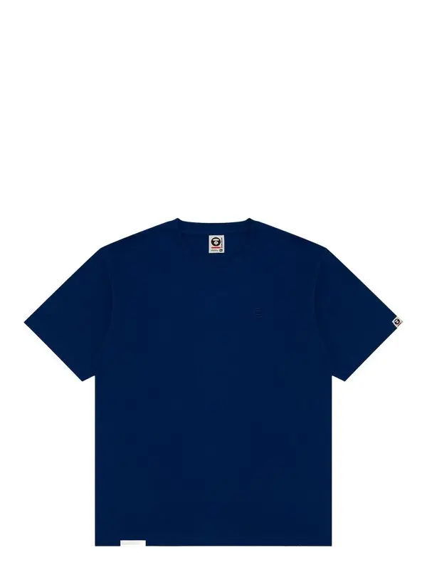 AAPE Moonface Embroidered Tee /dark - Blue
