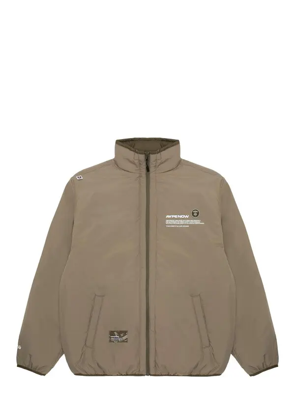 AAPE Moonface Patch Zip-up Jacket 'beige/dark - Tan