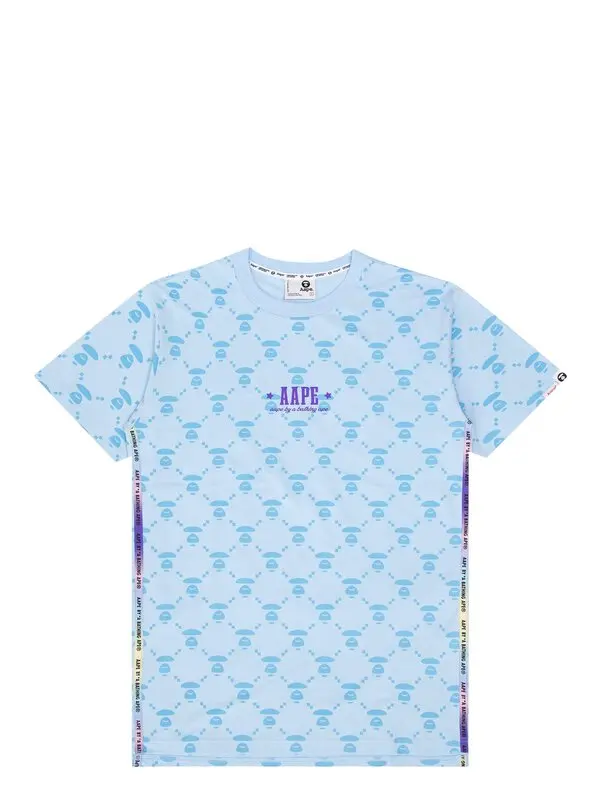 AAPE Moonface Patterned Tee /navy - Blue