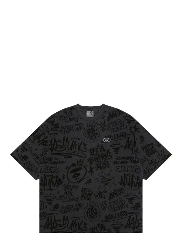 AAPE Moonface Fancy Tee /black - Grey