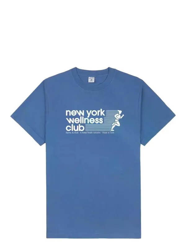 Sporty & Rich Usa Wellness Club Graphic-print T-shirt - Blue