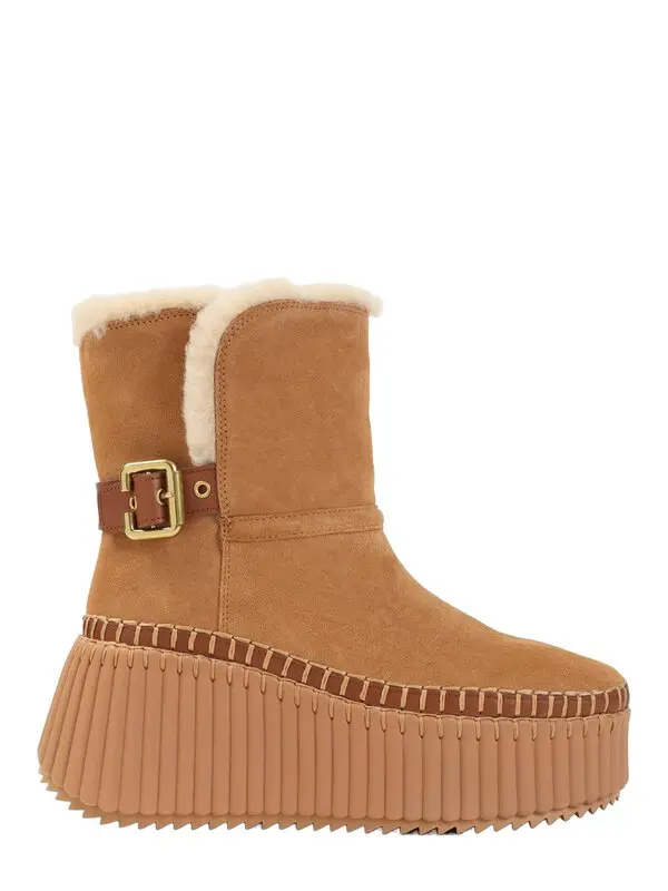 Chloé Nama Bootie - Brown