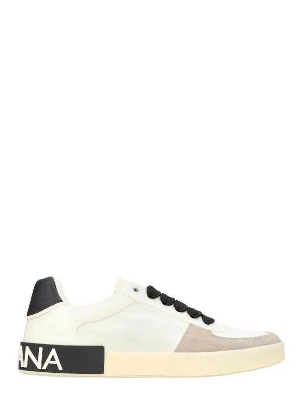 Dolce & Gabbana Leather Low-top Portofino Sneakers - White