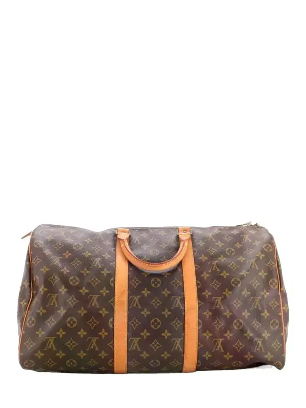 LOUIS VUITTON Keepall Bag Monogram Canvas 50 Travel Bag - Brown