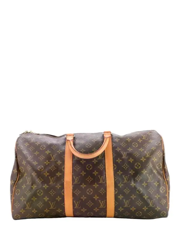 LOUIS VUITTON Keepall Bag Monogram Canvas 50 Travel Bag - Brown