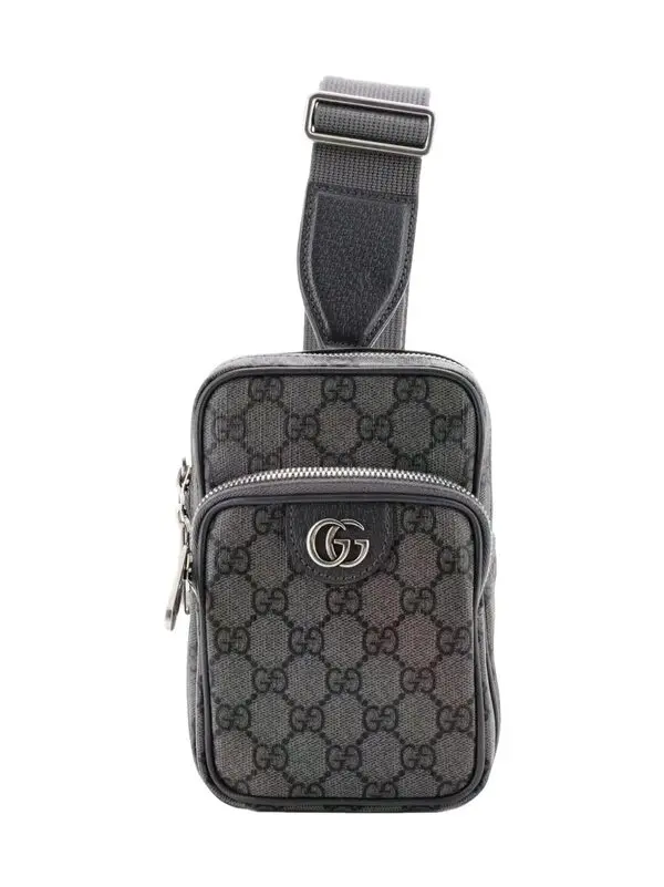 Gucci Ophidia Sling Bag Gg Coated Canvas Mini Crossbody Bag - Grey