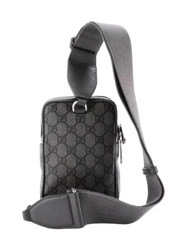 Gucci Ophidia Sling Bag Gg Coated Canvas Mini Crossbody Bag - Grey