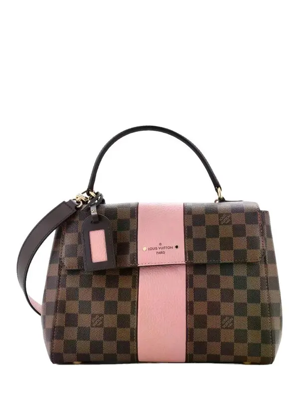 LOUIS VUITTON Bond Street Handbag Damier With Leather Mm Satchel - Brown