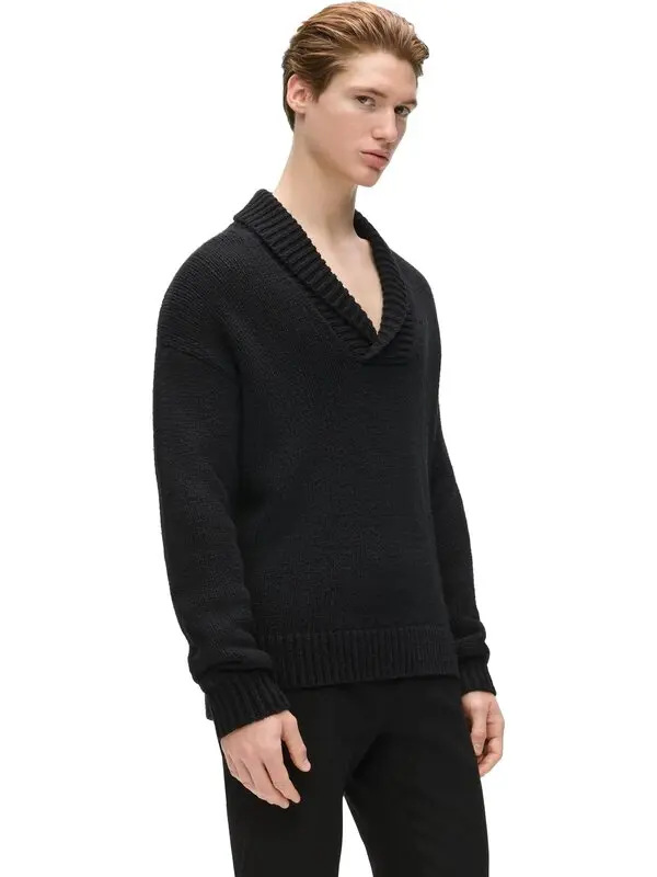Karl Lagerfeld V-neck Knit Sweater - Black