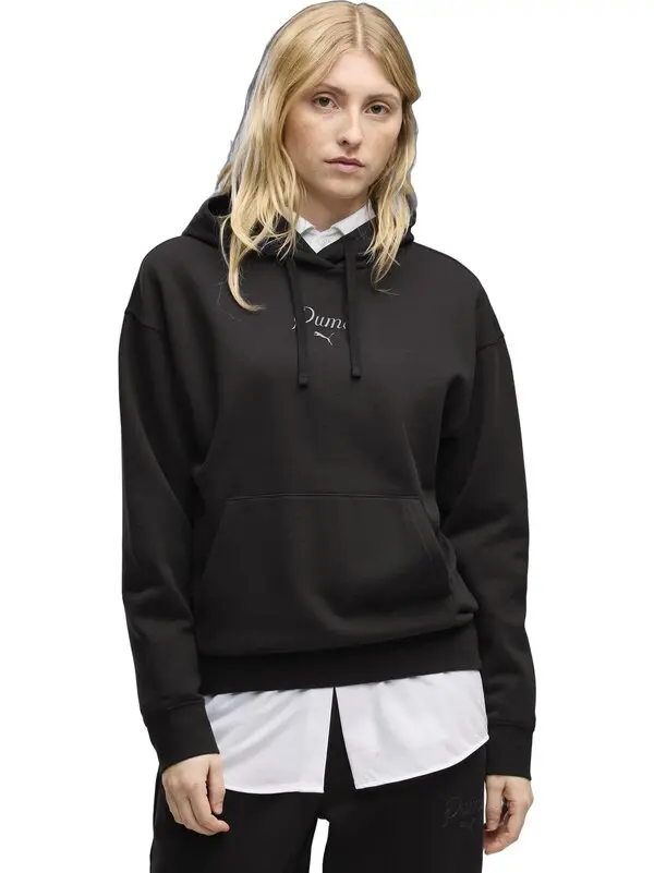 PUMA Essentials Script Hoodie - Black