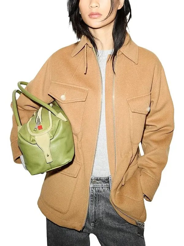 Max & Co. Leva Wool Collared Short Coat - Camel