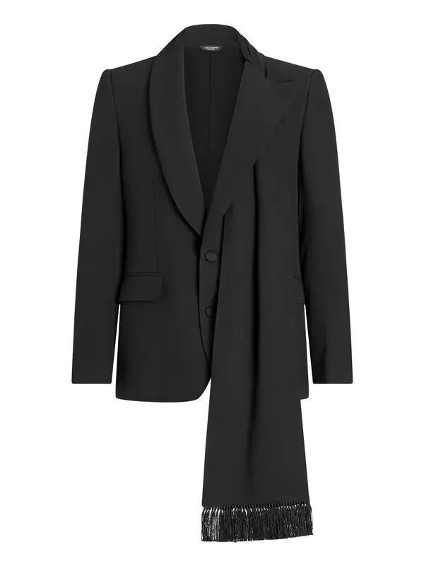 Dolce & Gabbana Sicilia Single-breasted Cady Jacket - Black