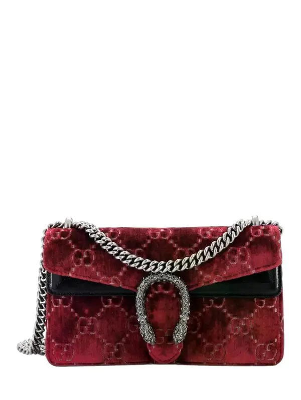 Gucci Dionysus Bag Gg Velvet Mini Shoulder Bag - Red