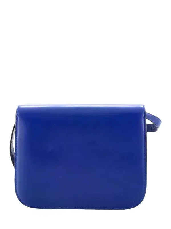 Celine Classic Box Bag Smooth Leather Medium Crossbody Bag - Blue